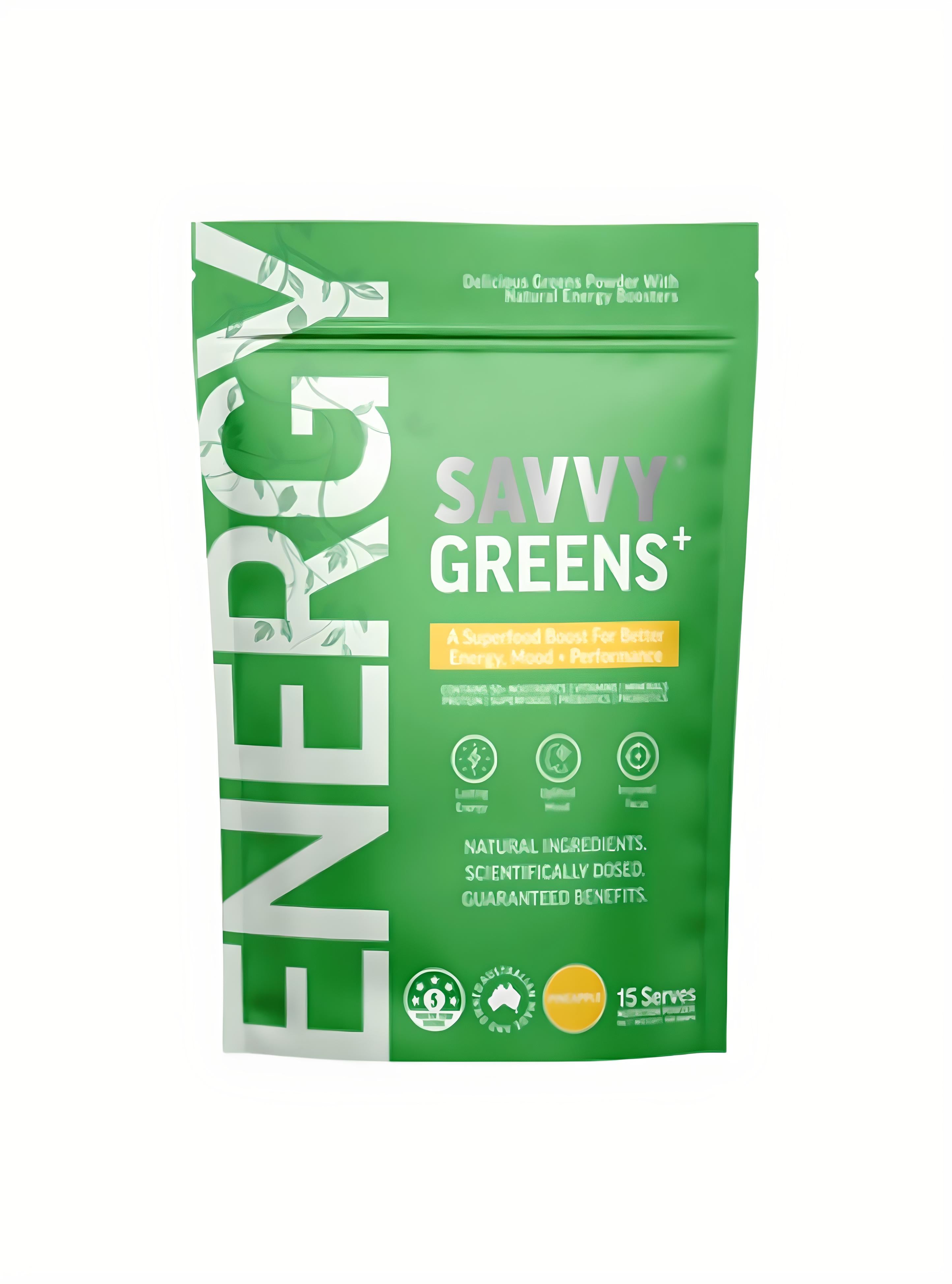 Savvy Greens+ Energy Powder 100g – JING Organics